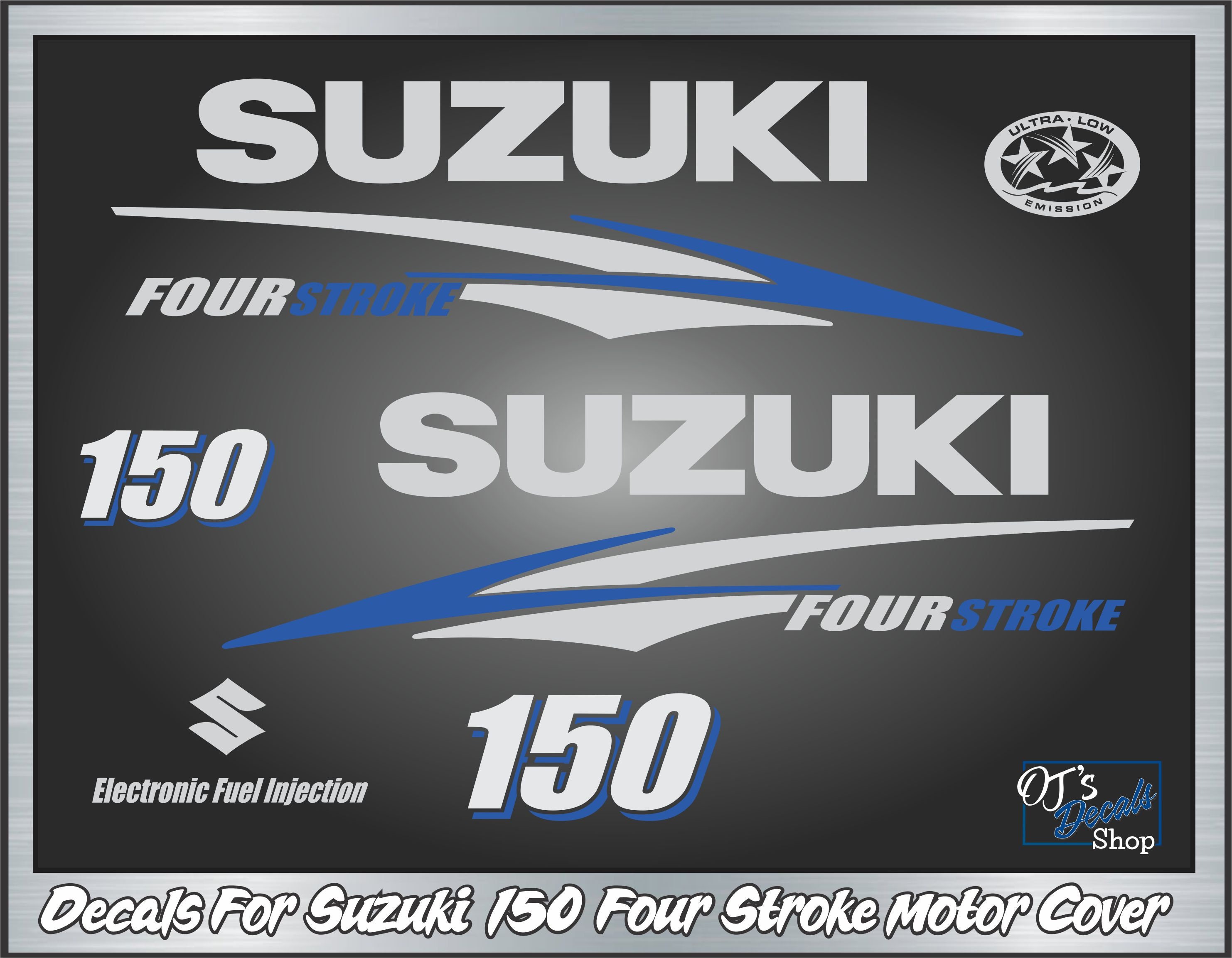 Suzuki 150hp Four Stroke Decal Kit - Outboard Engine Replacement Die ...