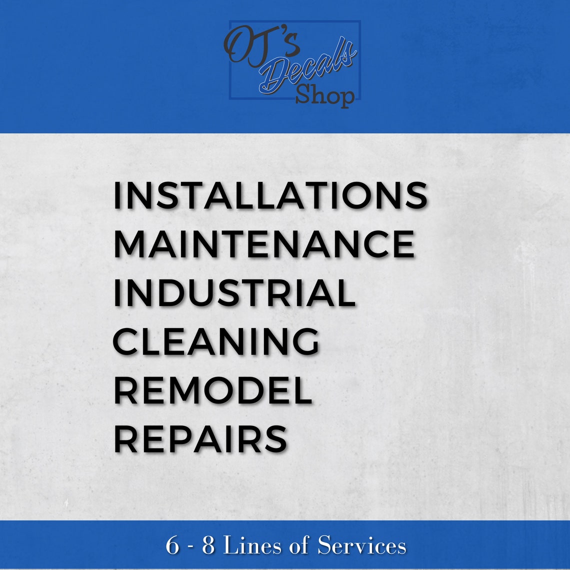 Custom Service Decals for Store Front Window, Personalized Services ...