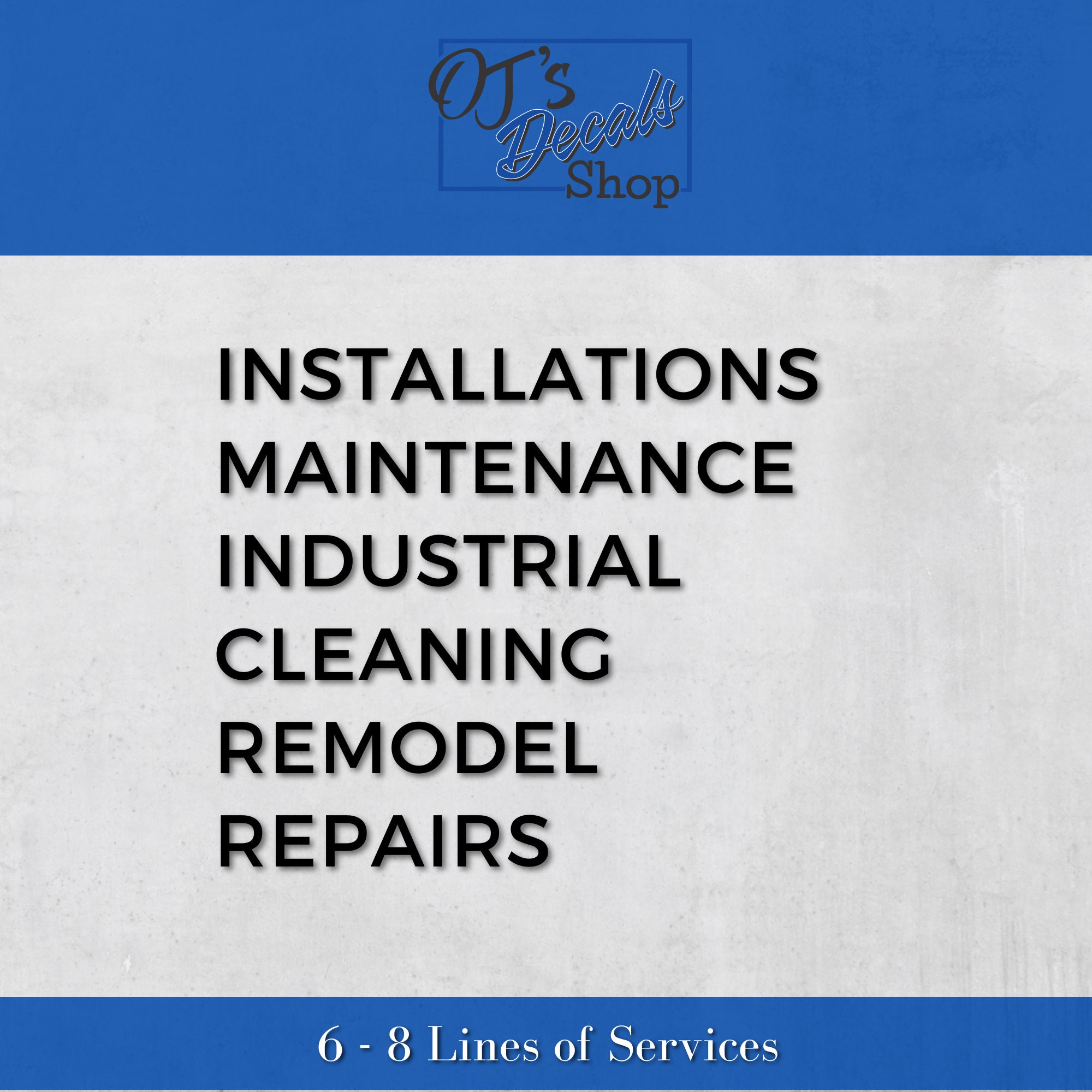 Custom Service Decals for Store Front Window, Personalized Services ...