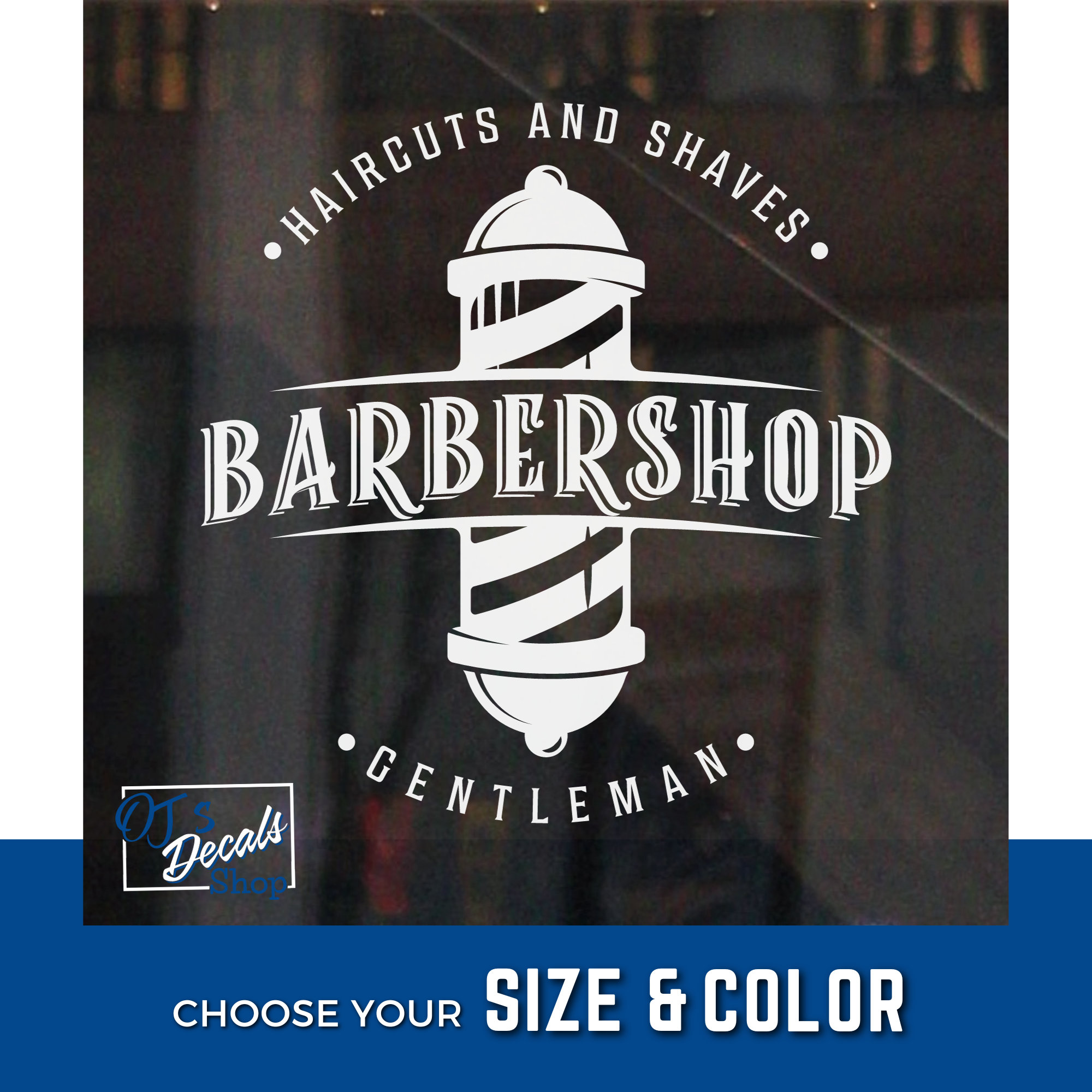 Barbershop Window Decals, Business Front Signs, Storefront Lettering ...