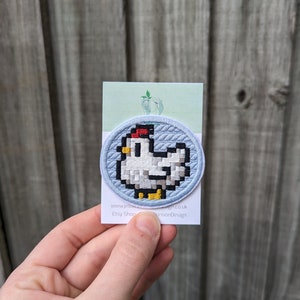 Stardew Valley Cow Sprite Pixel Art Digitally Embroidered Adhesive ...