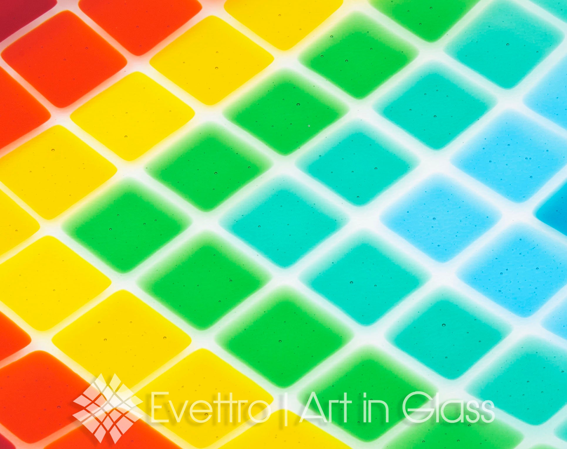 Square Glass Plate Quattro Collection: Rainbow - Etsy