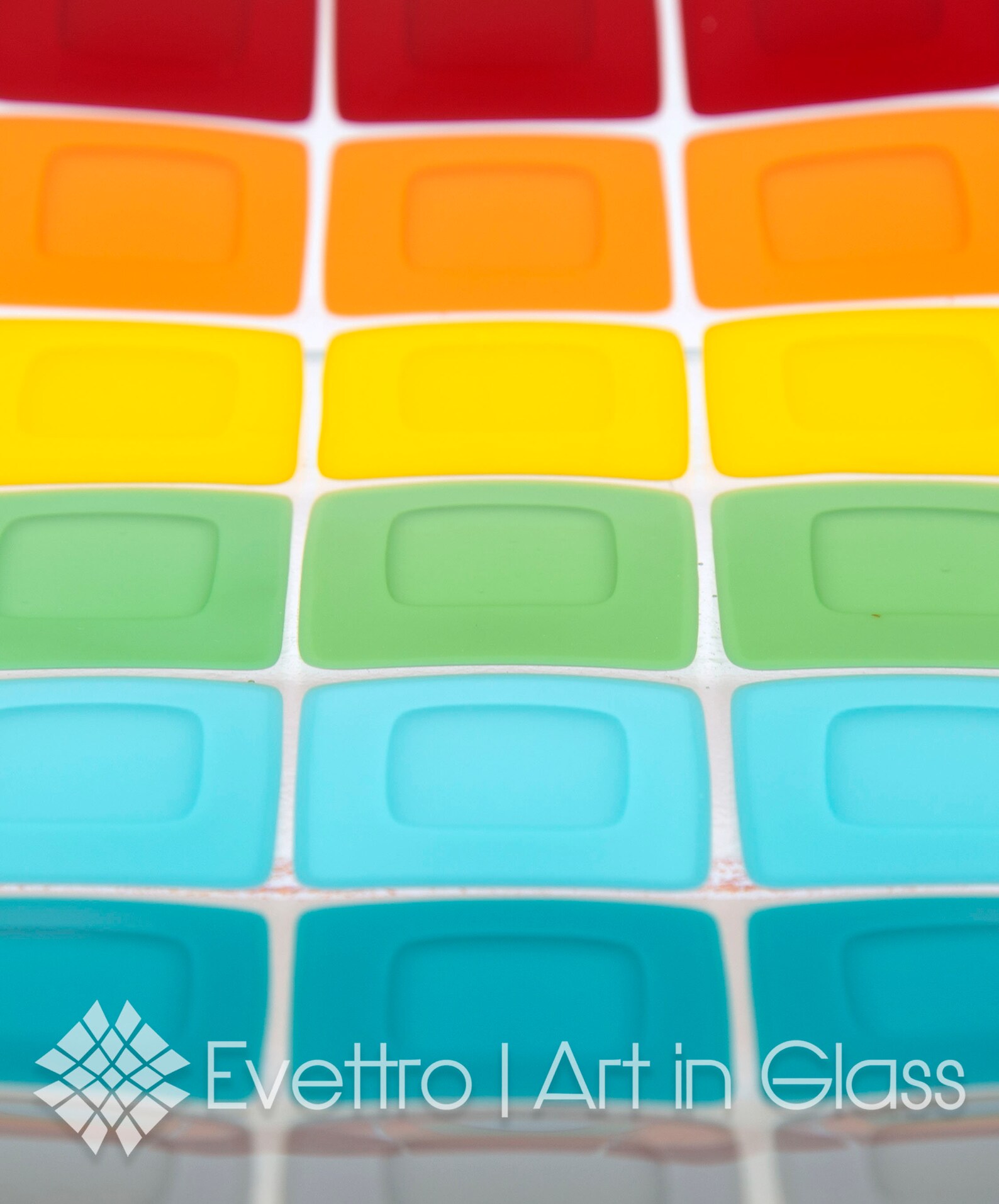 Square Glass Plate, Dilution Collection: Rainbow - Etsy