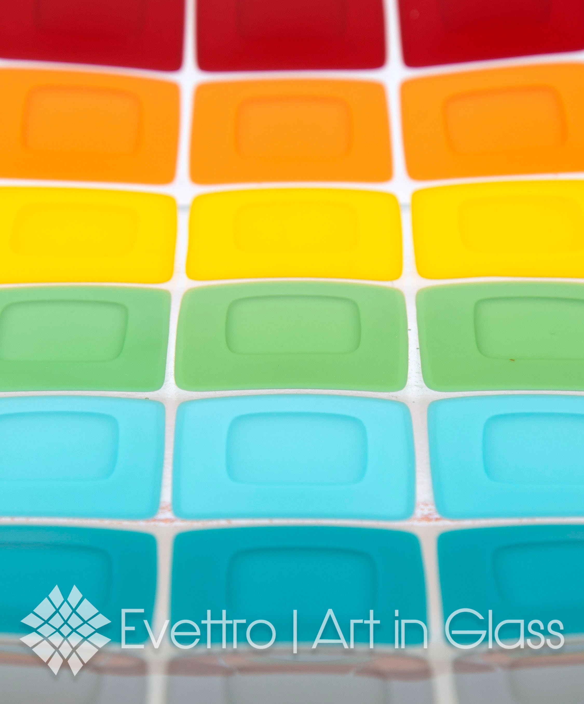 Square Glass Plate, Dilution Collection: Rainbow - Etsy