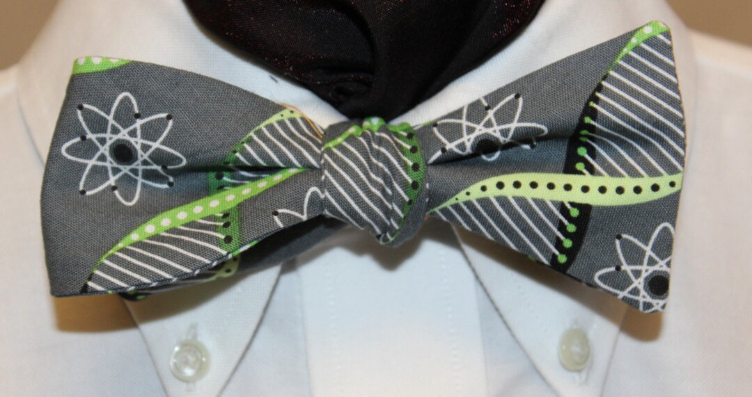 BLINDED BY SCIENCE: Handmade Bow Tie, Novelty Cotton - Double Helix and ...