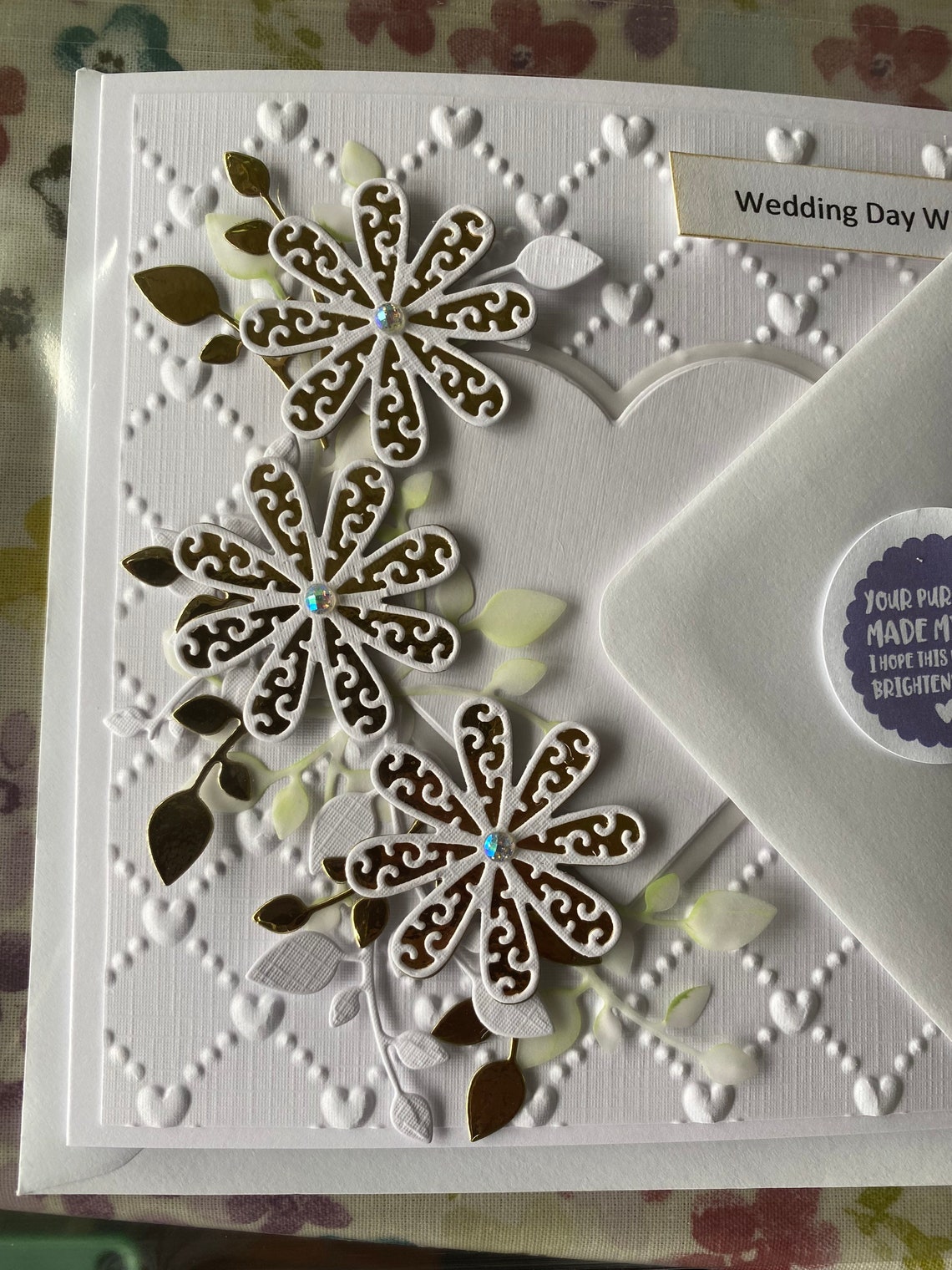 Personalised Handmade Wedding Day Card | Etsy