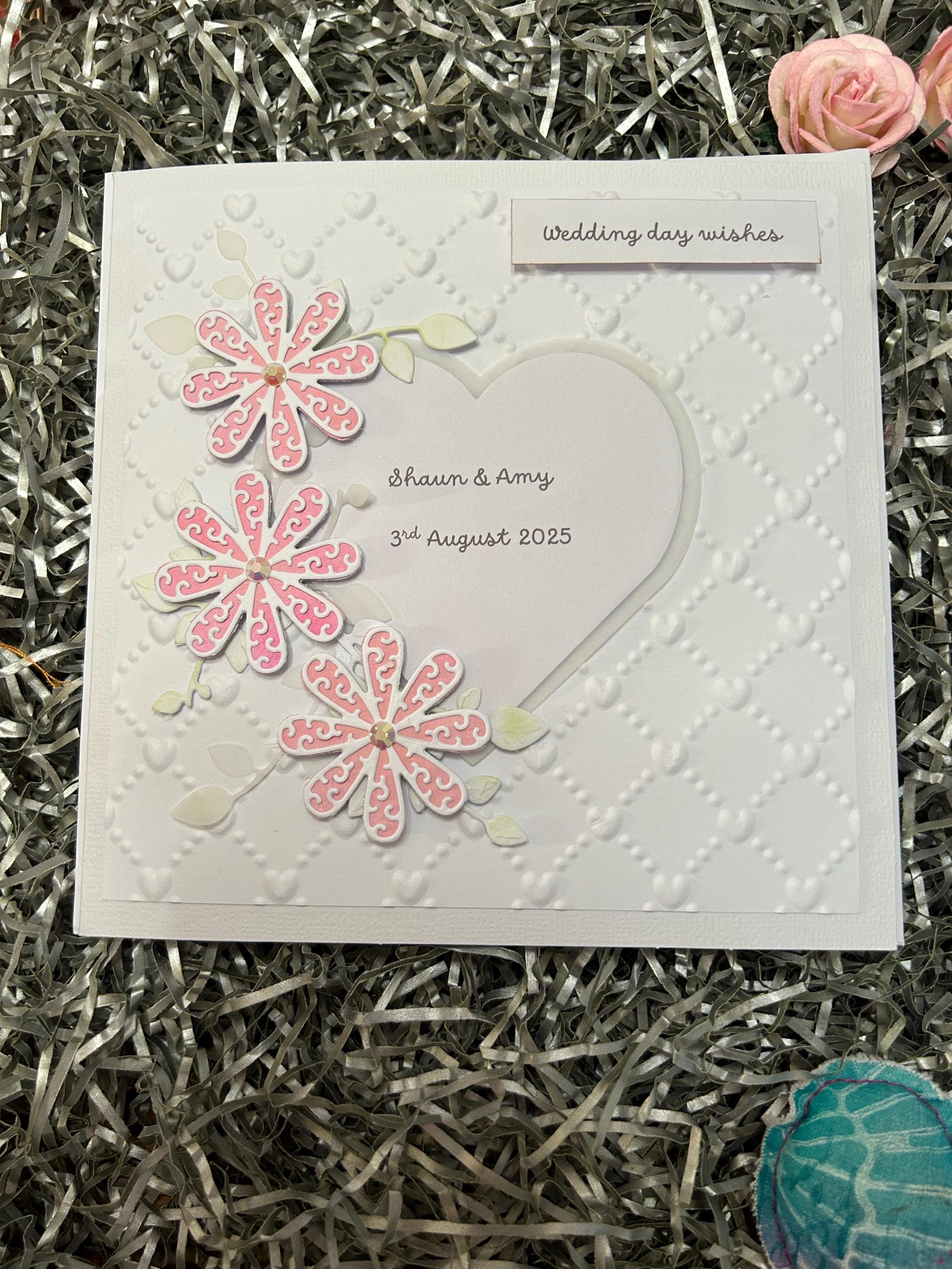 Personalised Handmade Wedding Day Card - Etsy