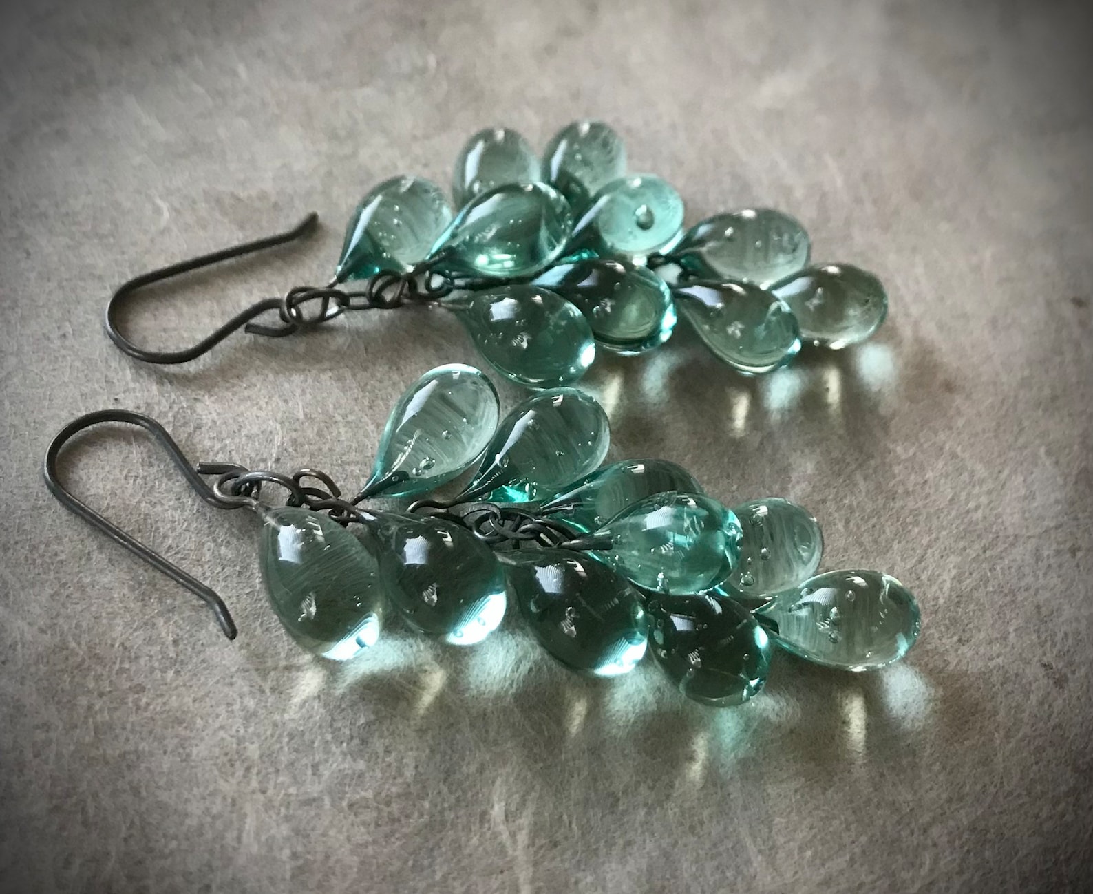 Water Earrings Raindrop Earrings Glass Drop Earrings - Etsy UK