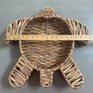 Turtle Sea Turtle Rattan Natural Fiber Basket Tray 18x17x3 - Etsy