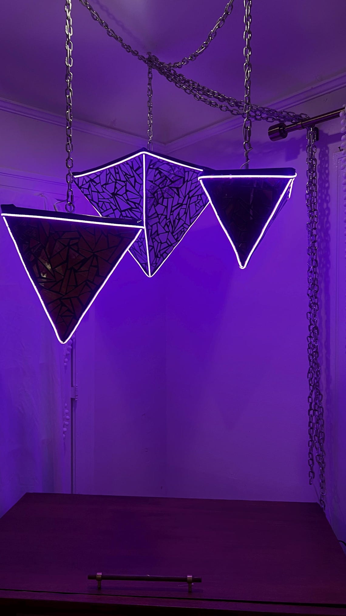 Disco-hedrons | Sound-activated Pyramid Mirror Mosaic Disco Lights ...