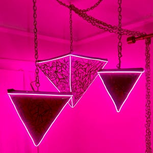 Disco-hedrons | Sound-activated Pyramid Mirror Mosaic Disco Lights ...