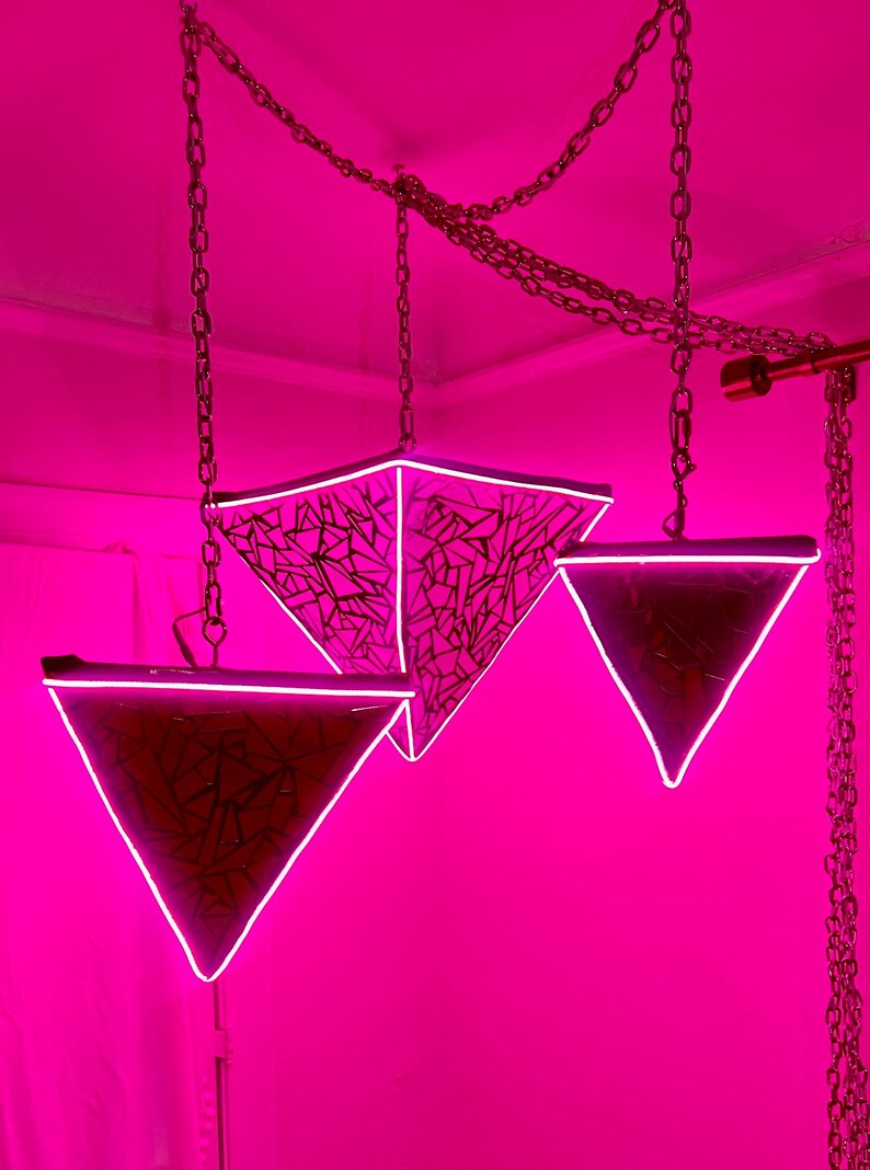 Disco-hedrons | Sound-activated Pyramid Mirror Mosaic Disco Lights ...