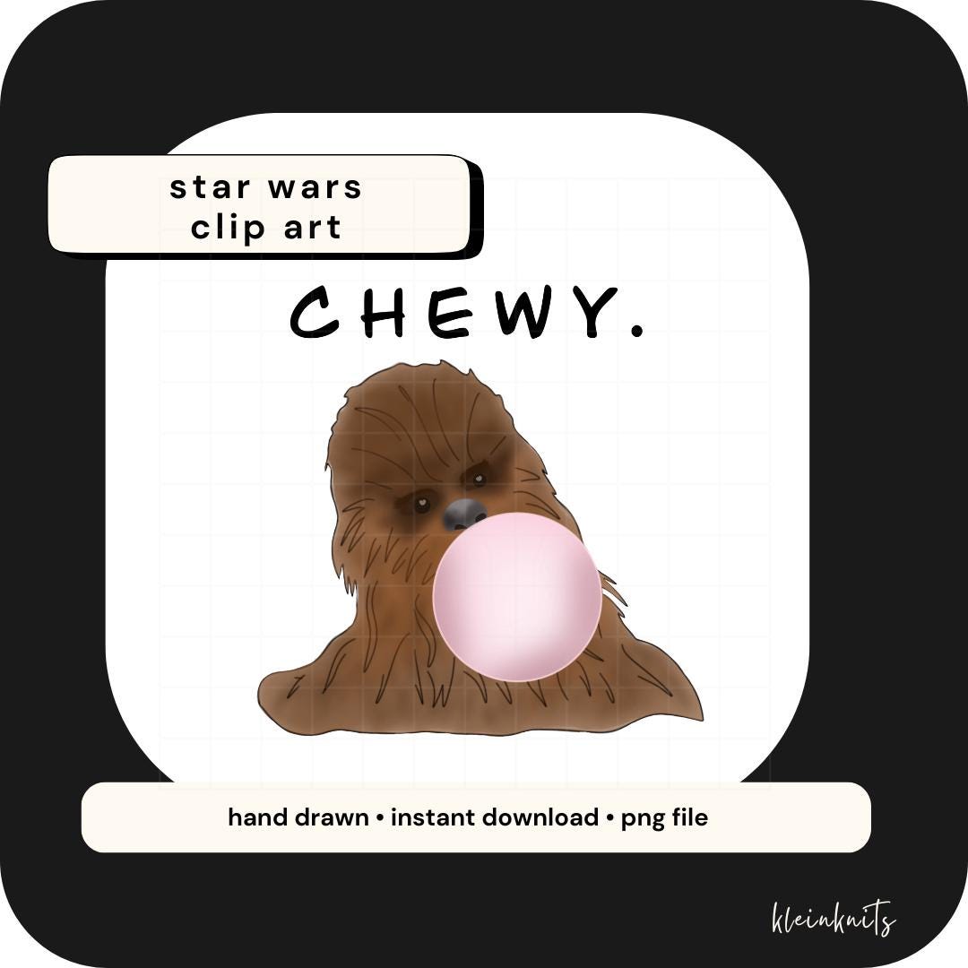 Star Wars Day - May the 4th Be With You - Chewbacca Bubble Gum Clip Art ...