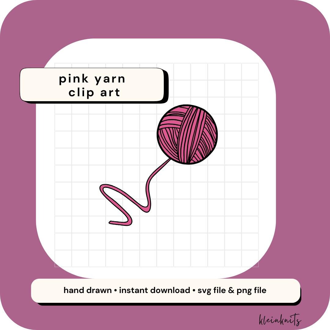 Yarn Cutting SVG File, Pink Yarn Cutting Svg, Cute Pink Yarn Cricut ...