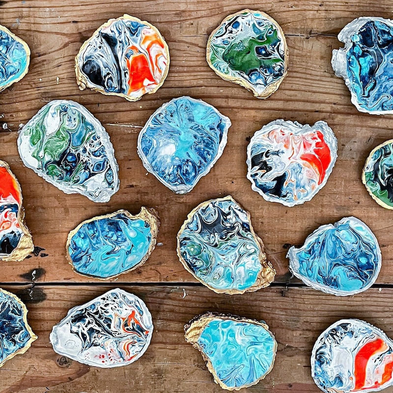 Painted Oyster Shells - Etsy