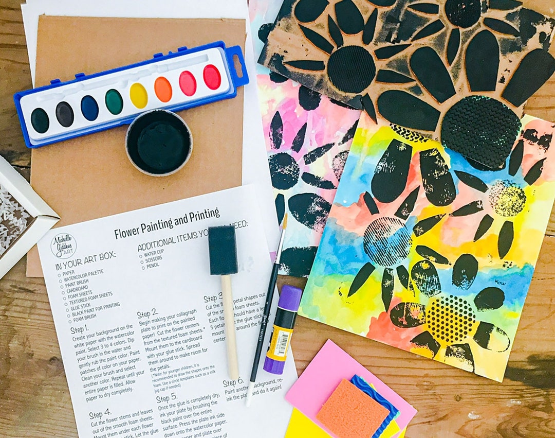 Flower Art Kit for Kids DIY Craft Kit Art Kit for Kids Art Gift Box DIY ...