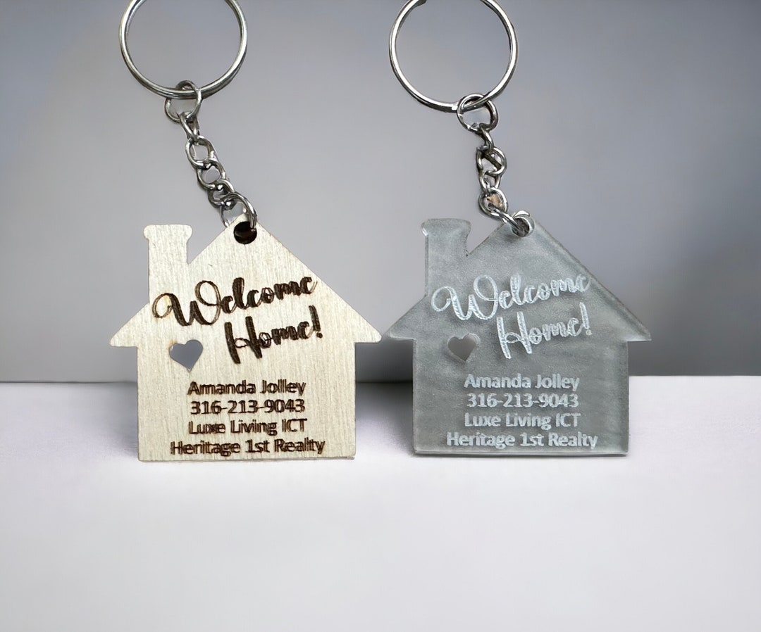 Welcome Home Keychain | Key Chain for New Home | Realtor Marketing ...