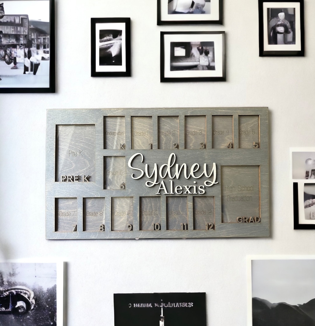 Personalized School Years Photo Frame | School Picture Holder | School ...