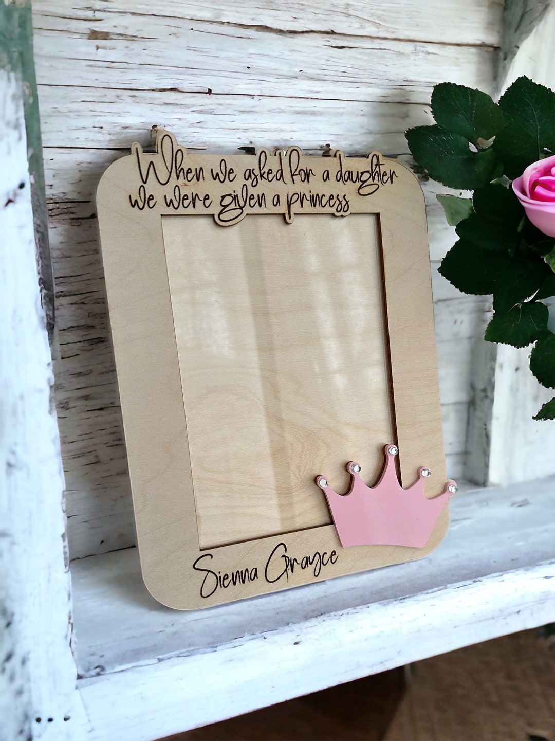 Custom Baby Girl Picture Frame | Personalized Baby Photo Frame ...