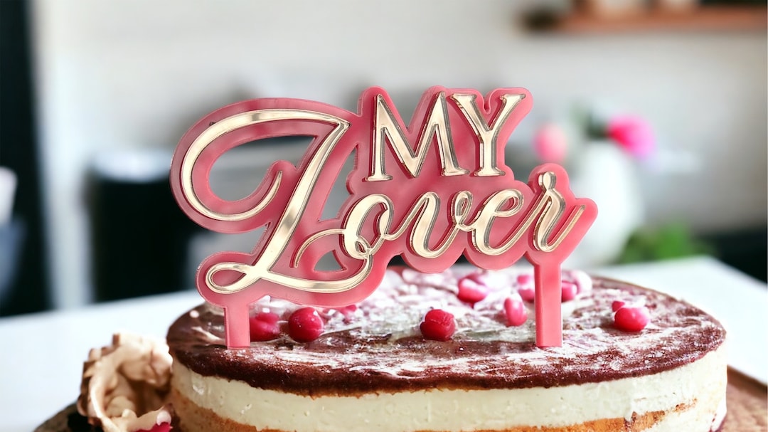 My Lover Cake Topper With 3 Charms Swiftie Fan Cake Topper Hearts and ...