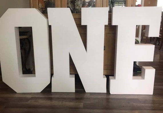Set of 3 Large Standing Foam Letters Large Foam Letters for | Etsy