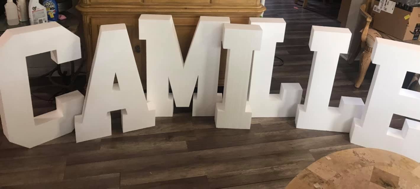 Seven Standing Foam Letters 7 Set of Foam Letters | Etsy