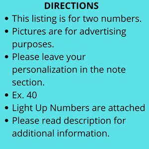 Two Large Light up Flashing Numbers | Large Foam Numbers | Set of Large ...