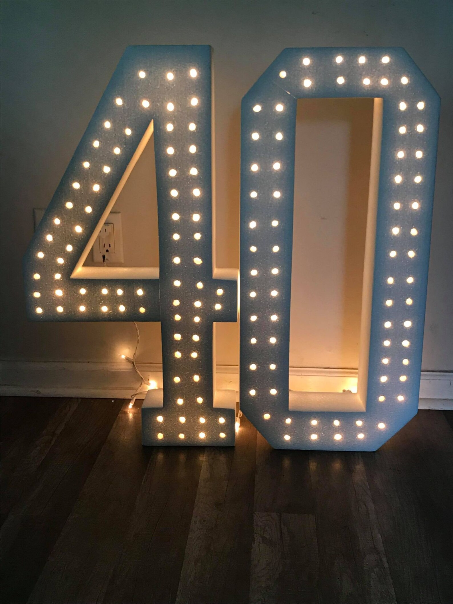 Two Large Light up Flashing Numbers Large Foam Numbers Set - Etsy