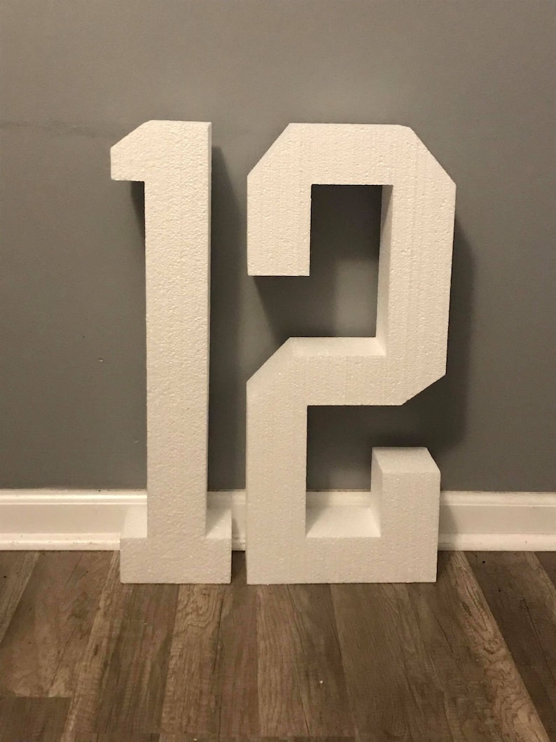 Two Large Light up Flashing Numbers Large Foam Numbers Set - Etsy