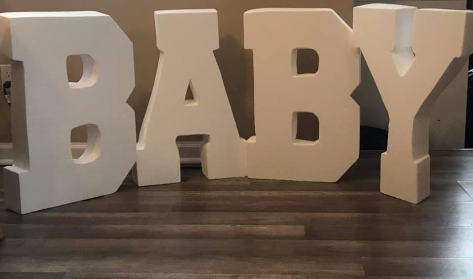 Three Large Foam Letters-3 Set of Standing Foam Letters-Foam | Etsy