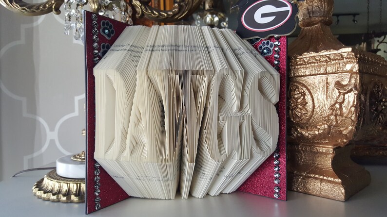 University of Georgia Folded Book Art College Graduation - Etsy