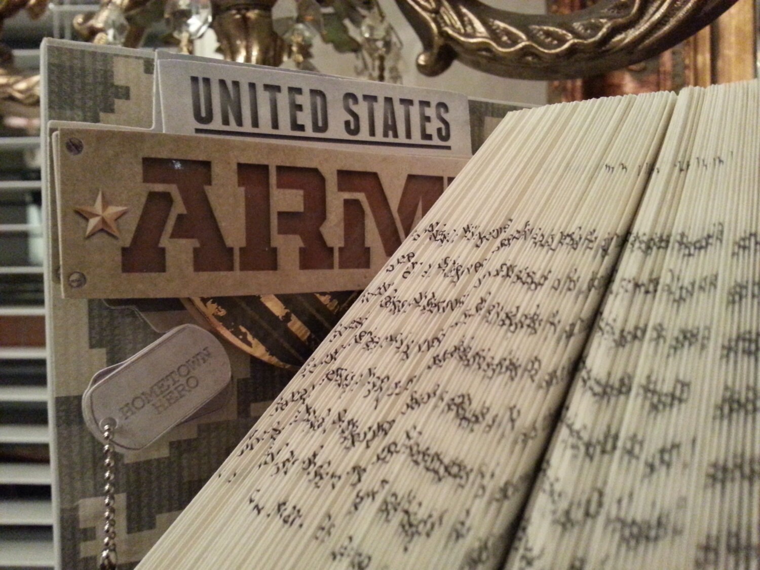 Army Special Forces Folded Book US Army Retired Army Gift | Etsy