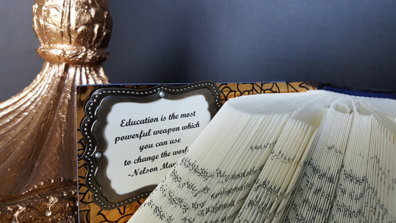 Custom Name Folded Book Art Custom Name Gift Custom Book - Etsy