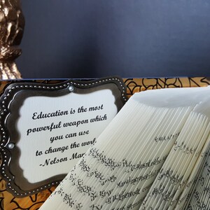 Custom Name Folded Book Art Custom Name Gift Custom Book - Etsy