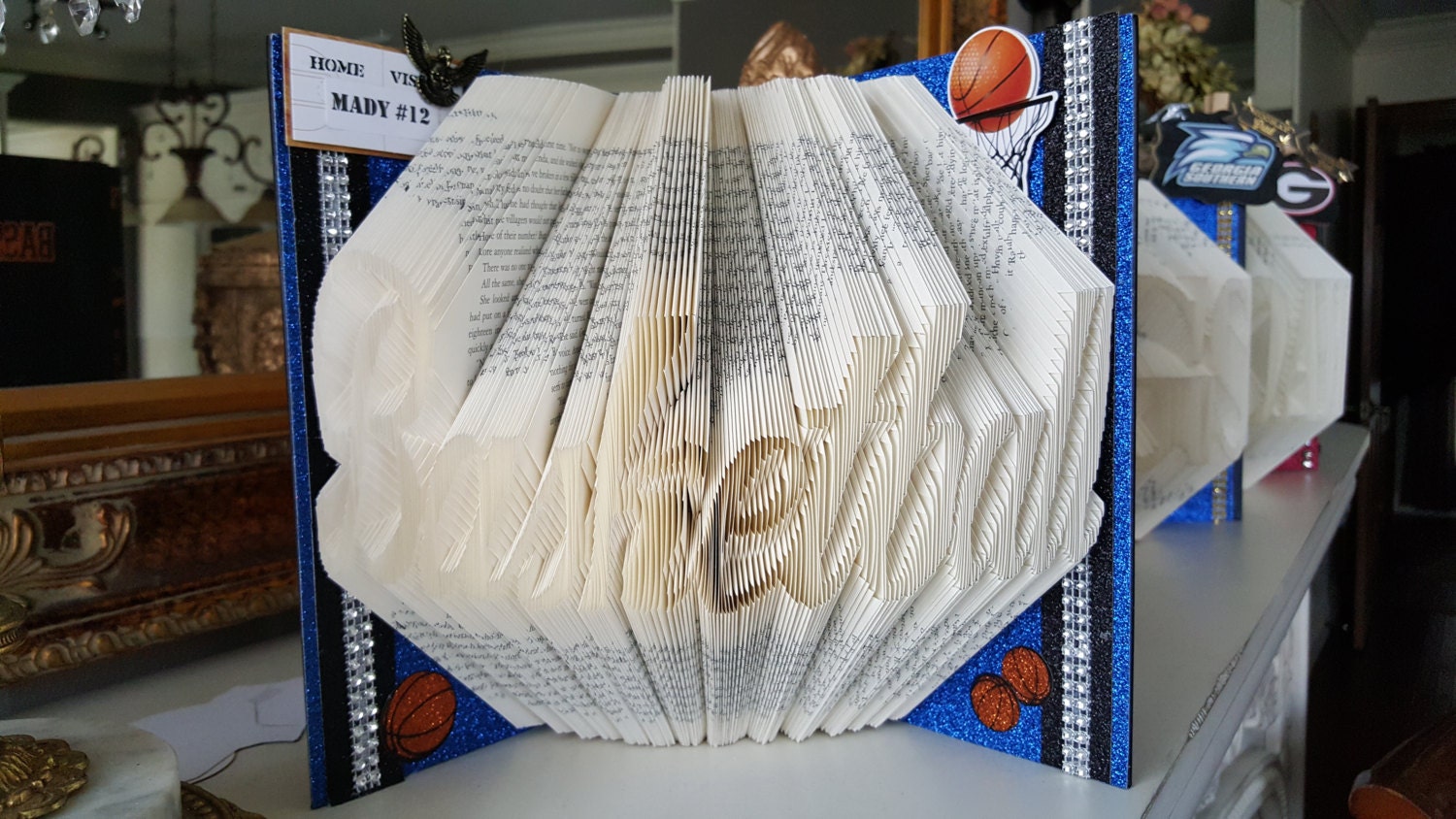 Basketball folded book basketball senior night volleyball | Etsy