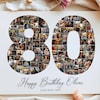 80th Birthday Photo Collage Template: Customizable Keepsake (digital ...