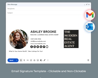 Clickable HTML Email Signature, Apple Mail Signature, Gmail Signature ...