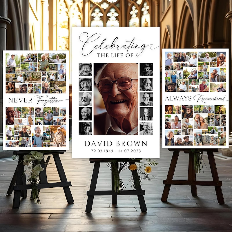 Funeral Memorial Posters - Etsy