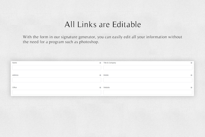 Email Signature Template Clickable Link, Gmail Email Signature, Html ...