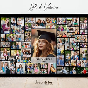 Graduation Photo Collage Template, Landscape 36x24 Poster Size Graduate ...