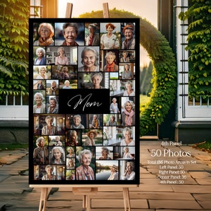Funeral Photo Collage Sign Template Set, Funeral Picture Board, Funeral ...