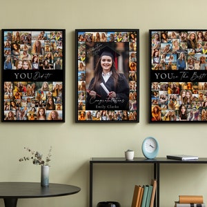 Graduation Photo Collage Template Set, Graduation Welcome Sign ...
