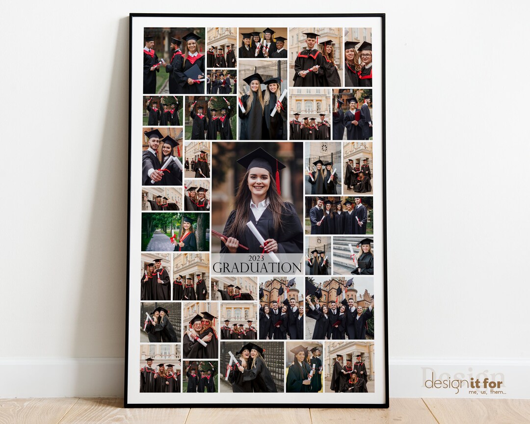 Graduation Photo Collage Template, Poster, Letter Size Class Photo ...