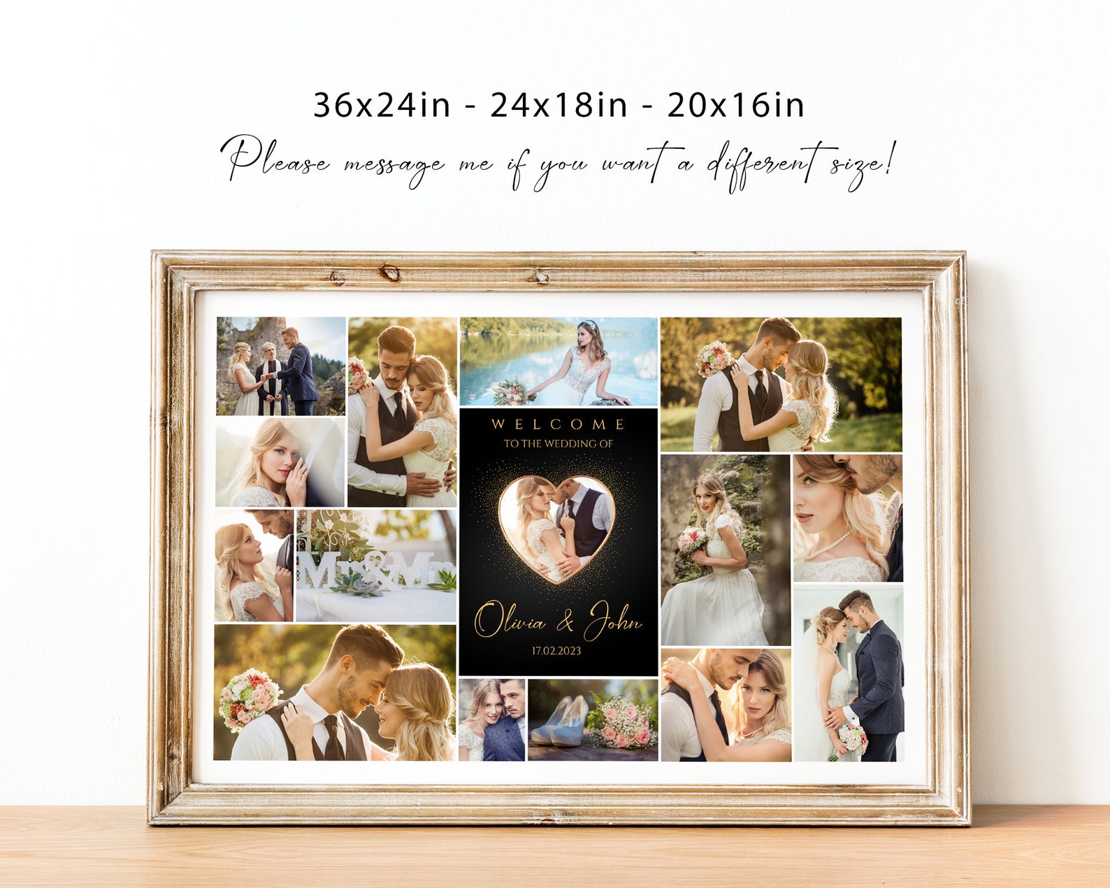 Editable Wedding Photo Collage Template Graduation - Etsy