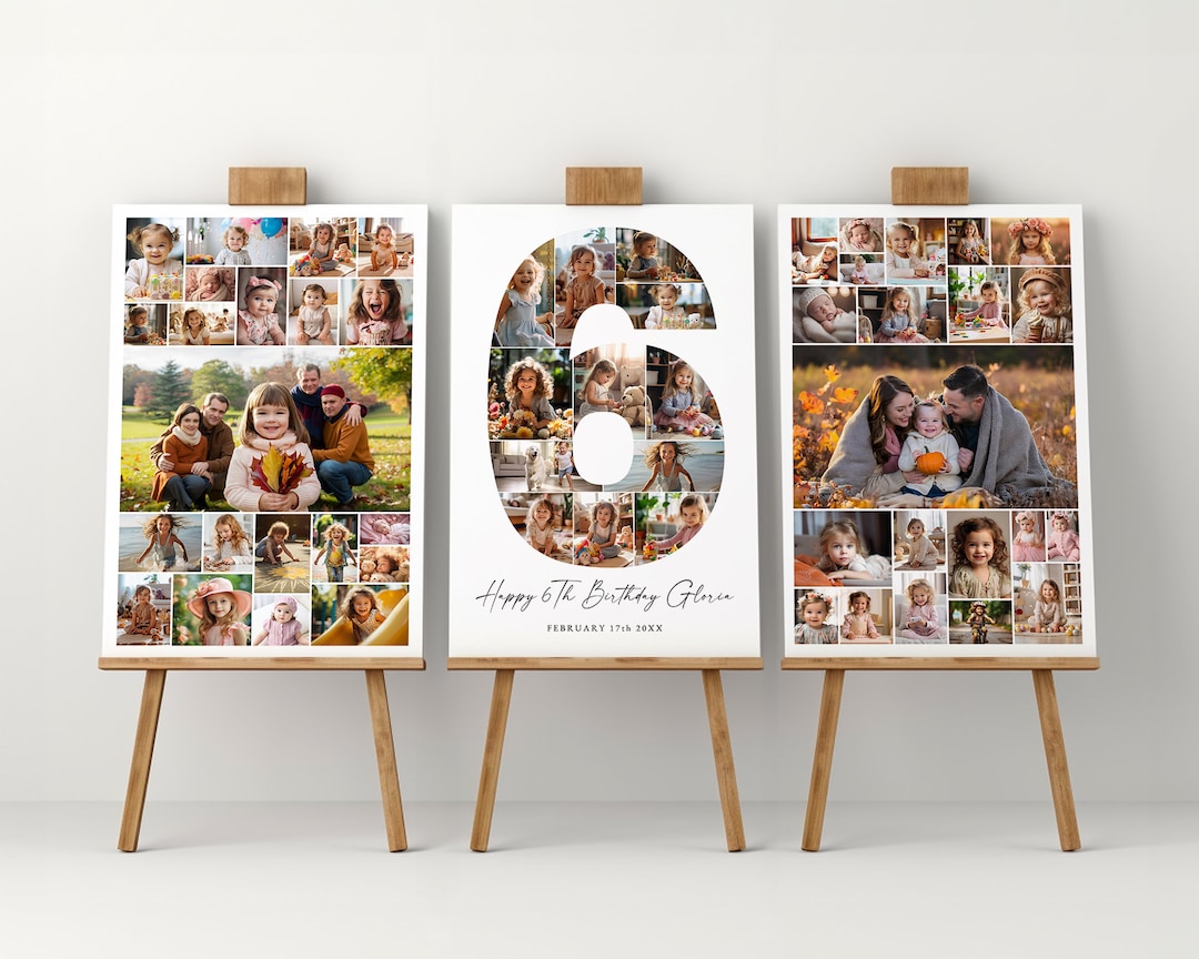 6th Birthday Welcome Sign Template Set, Customizable and Printable ...