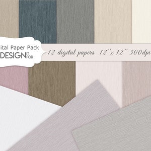 Linen Digital Paper Pack, Linen Textures, Natural Colors, Natural Linen ...