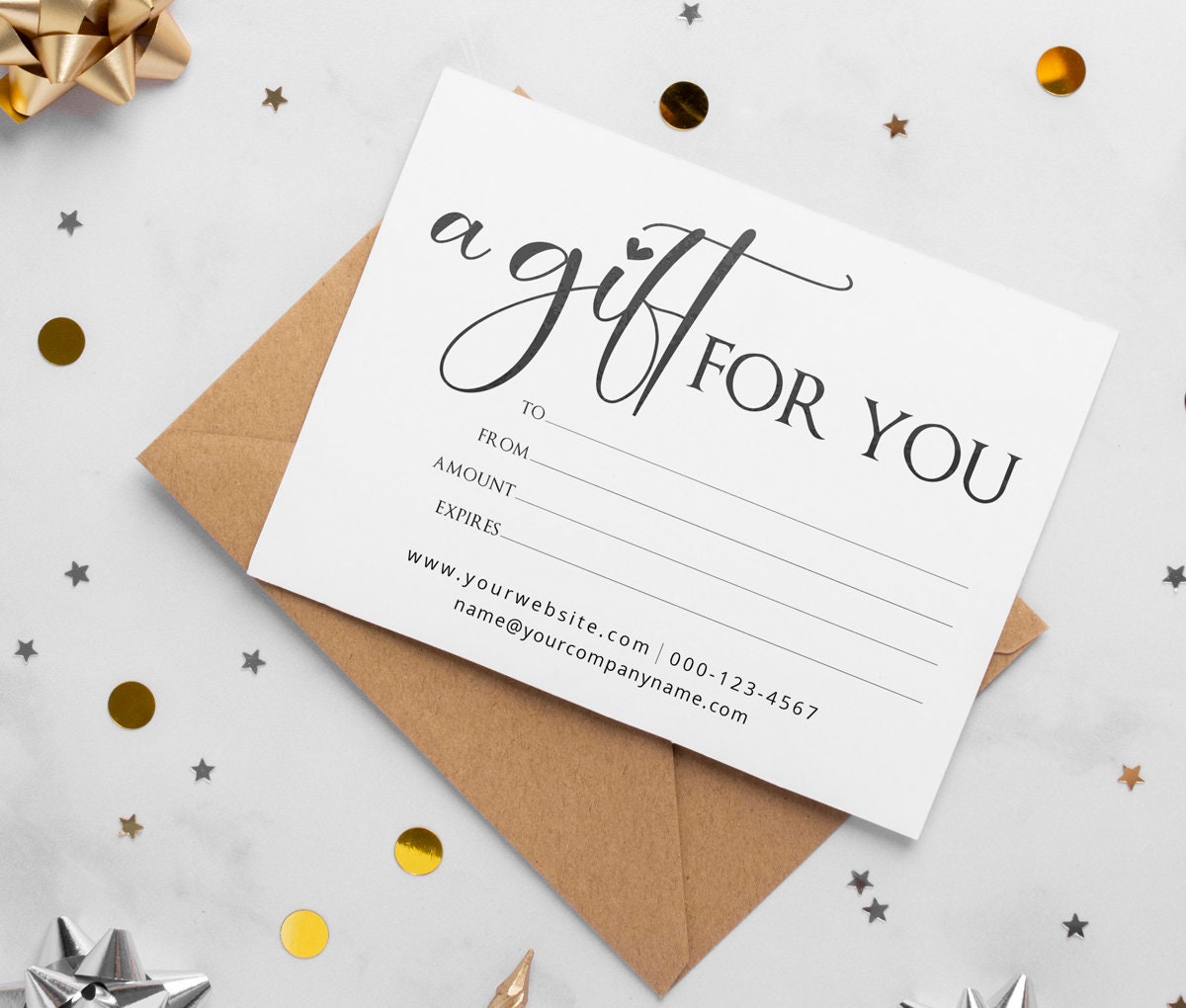 Gift Certificate Template Editable Gift Certificate Template | Etsy