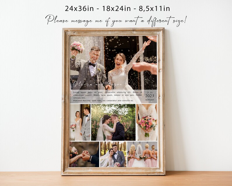 Yearbook Ad Collage Template Wedding Photography Collage - Etsy