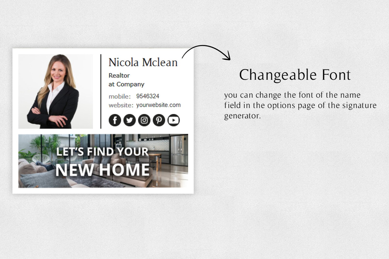 Clickable Real Estate Email Signature With Banner and Logo - Etsy