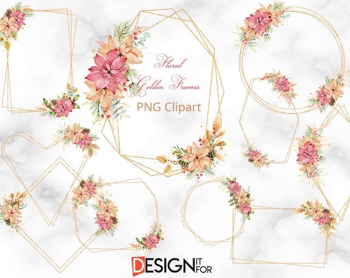 Eucalyptus Wreath Gold Frame Clipart PNG SVG Greenery Wreath - Etsy